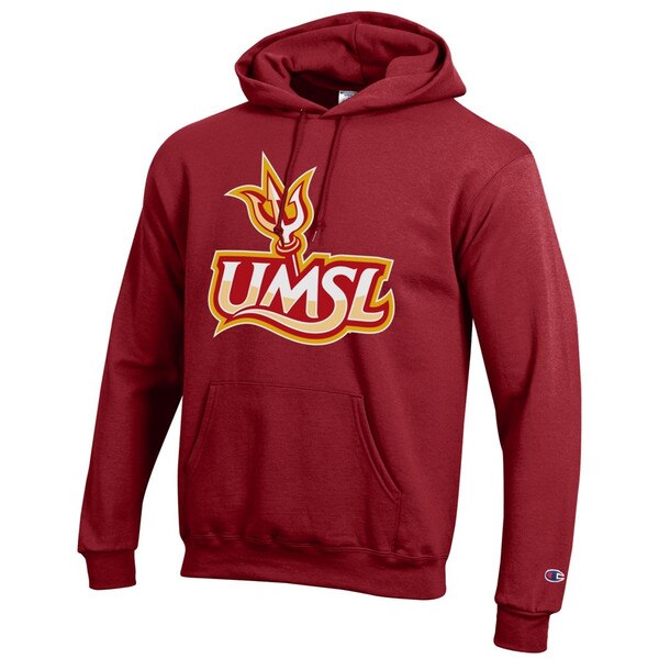 Cardinal Red Champion UMSL Triton Logo Hooded Sweatshirt
